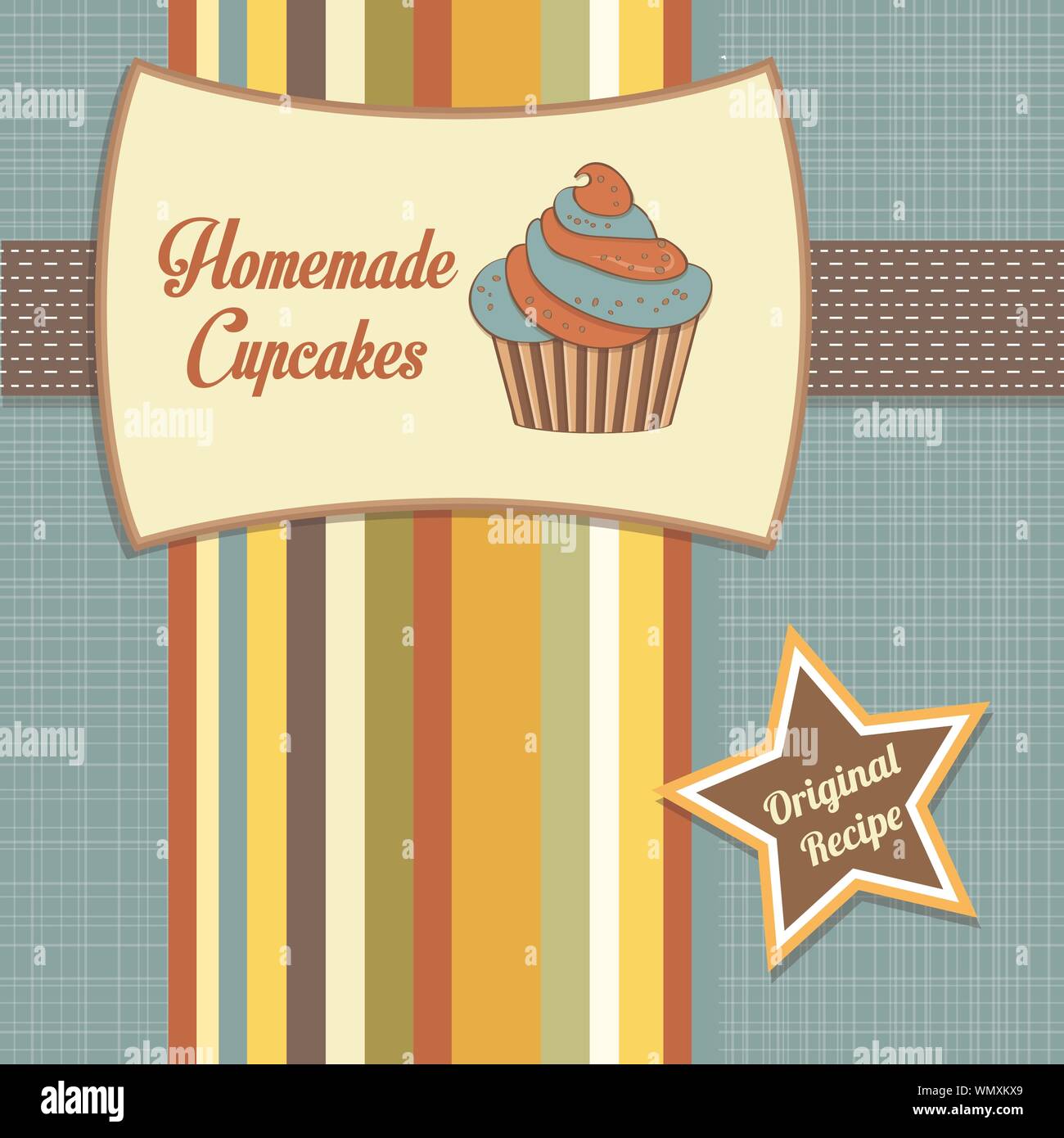 vintage homemade cupcakes poster Stock Vector Image & Art - Alamy