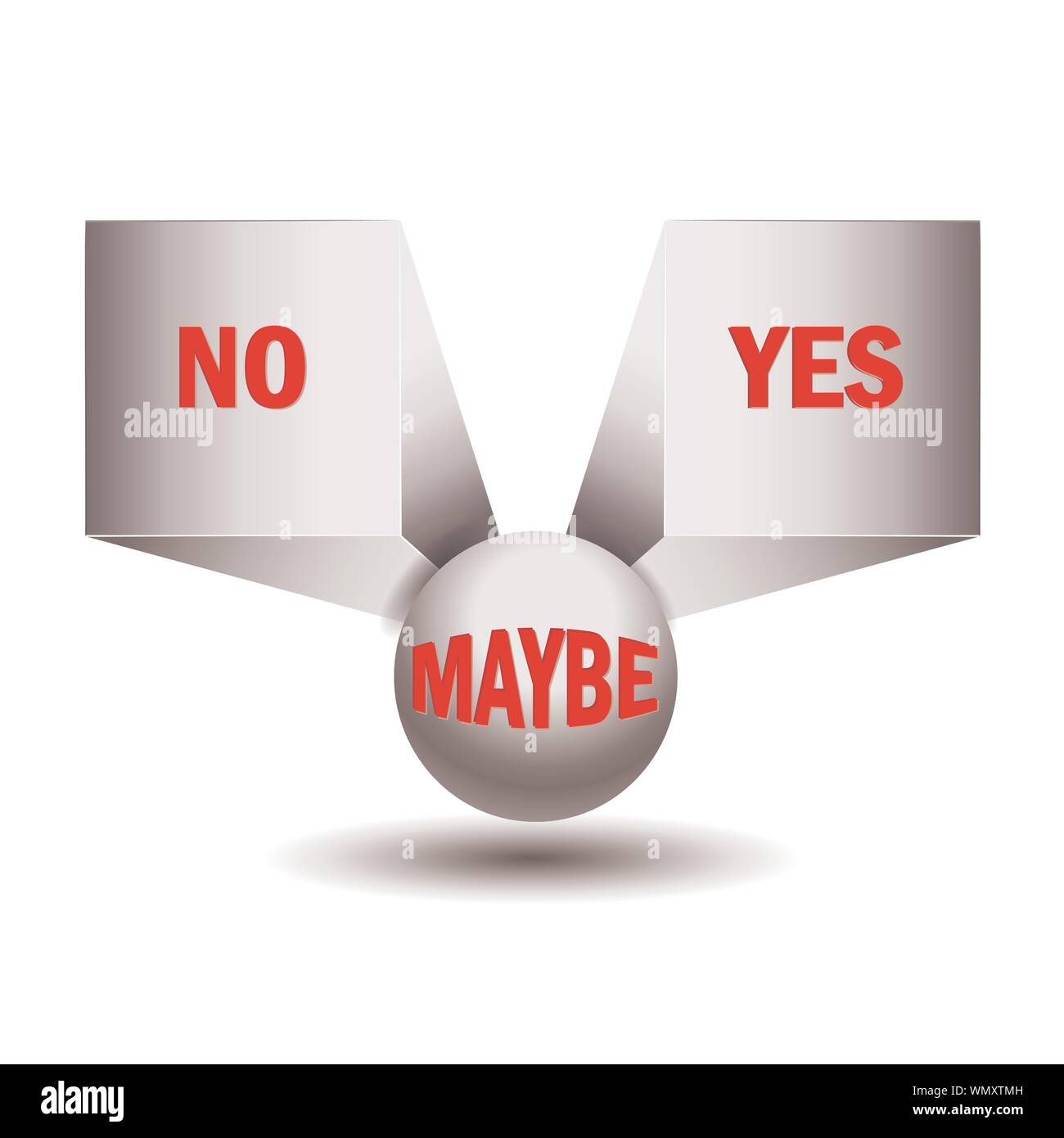 Yes, no, maybe, 3d sign Stock Vector Image & Art - Alamy