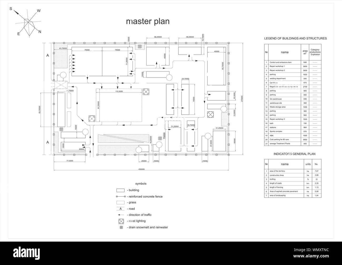 Motor transport park Stock Vector Images - Alamy