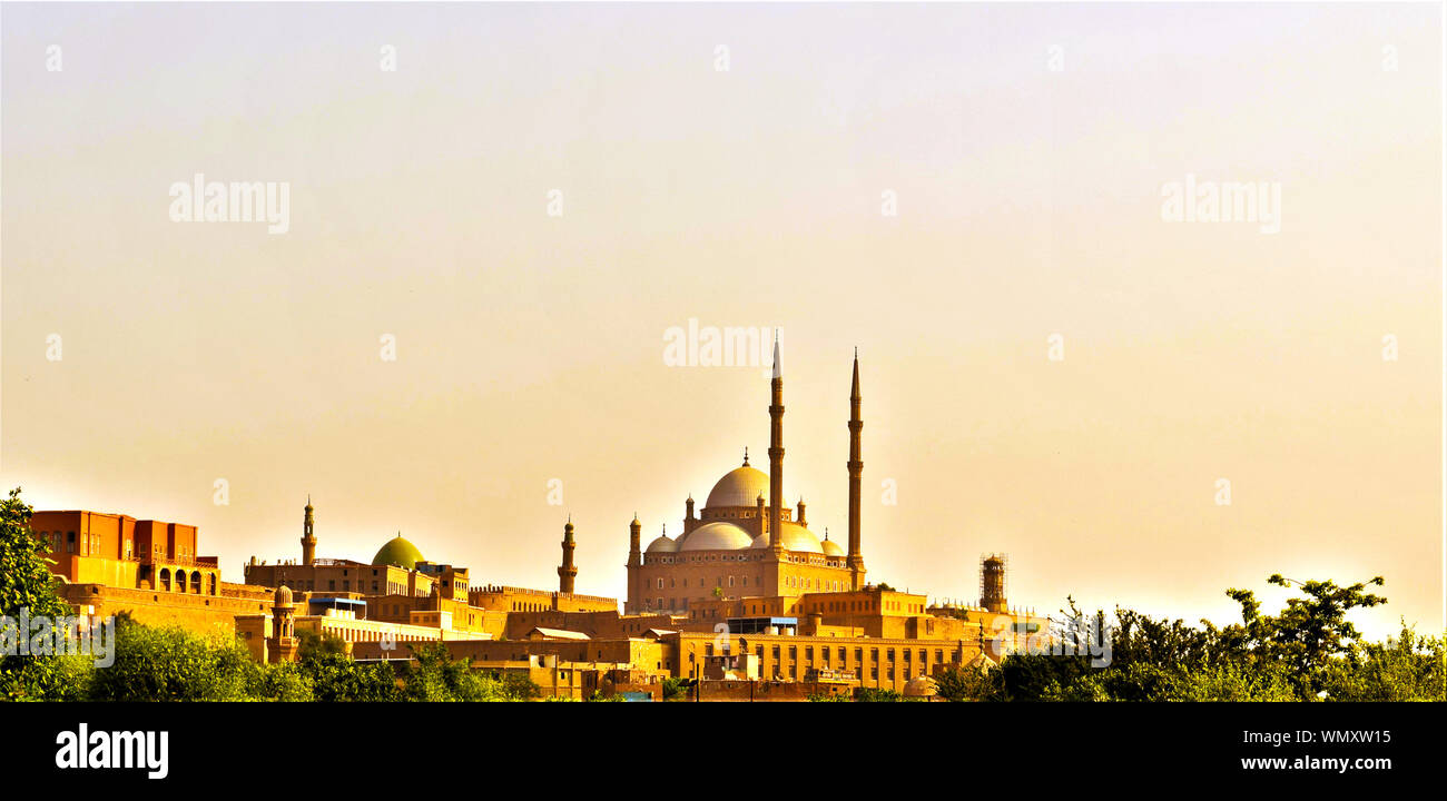 mohamed ali basha mosque and salah el din catle Stock Photo - Alamy