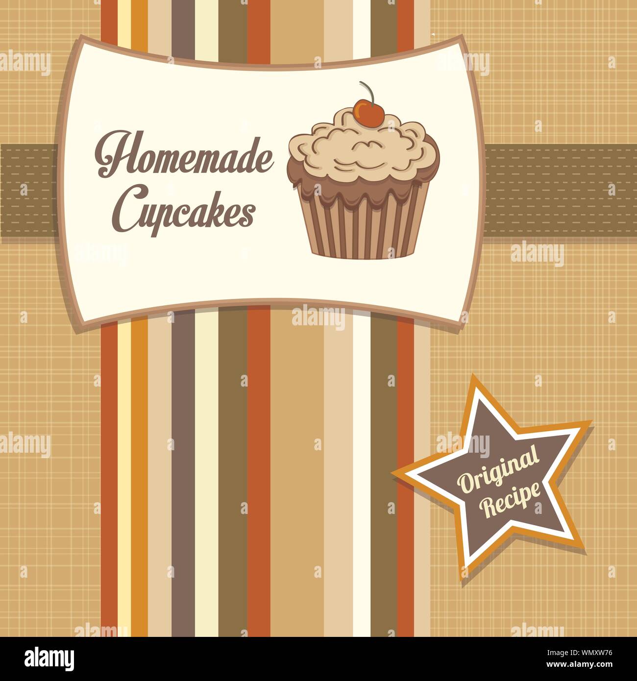 vintage homemade cupcakes poster Stock Vector Image & Art - Alamy