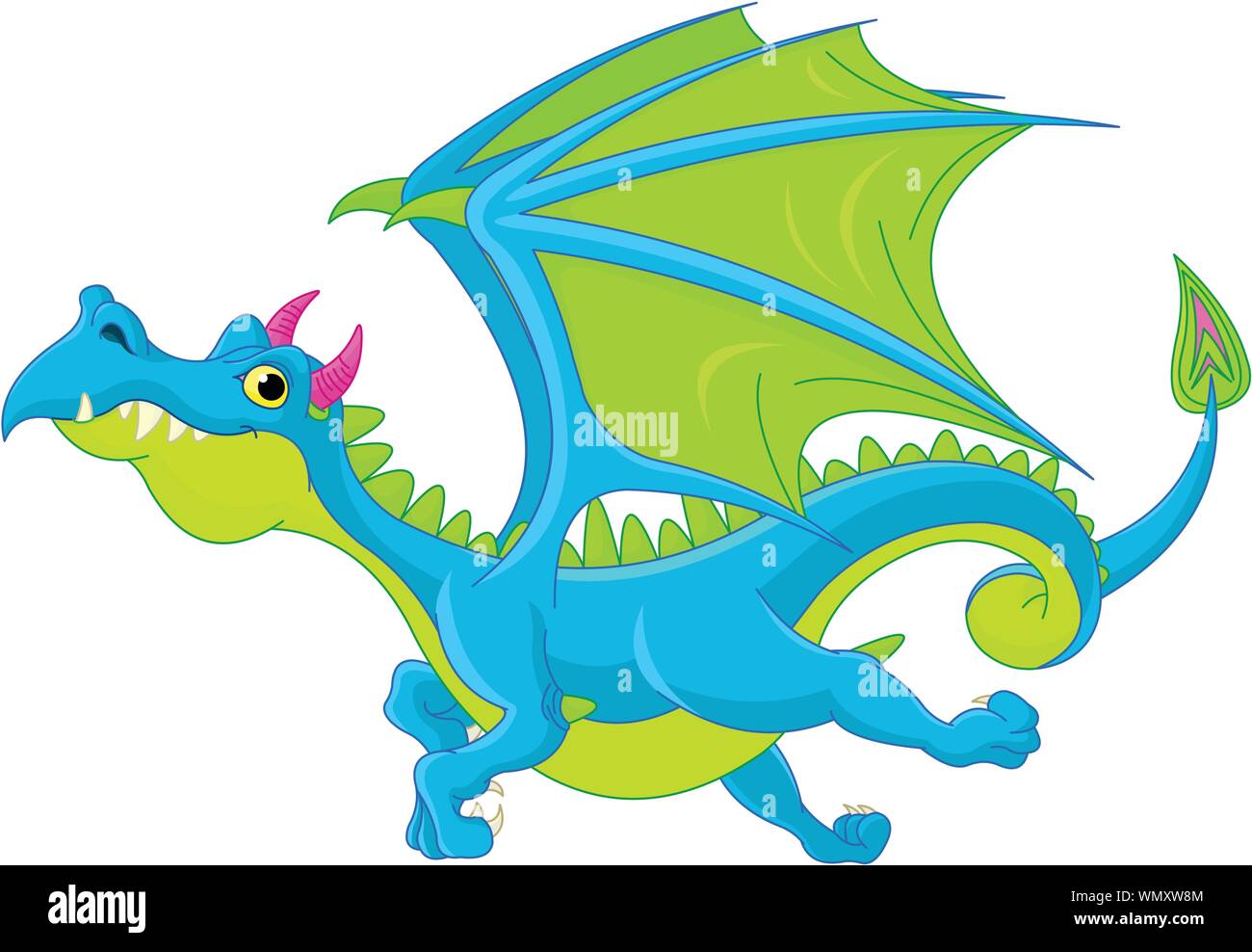 Cartoon flying dragon Stock Vector Image & Art - Alamy