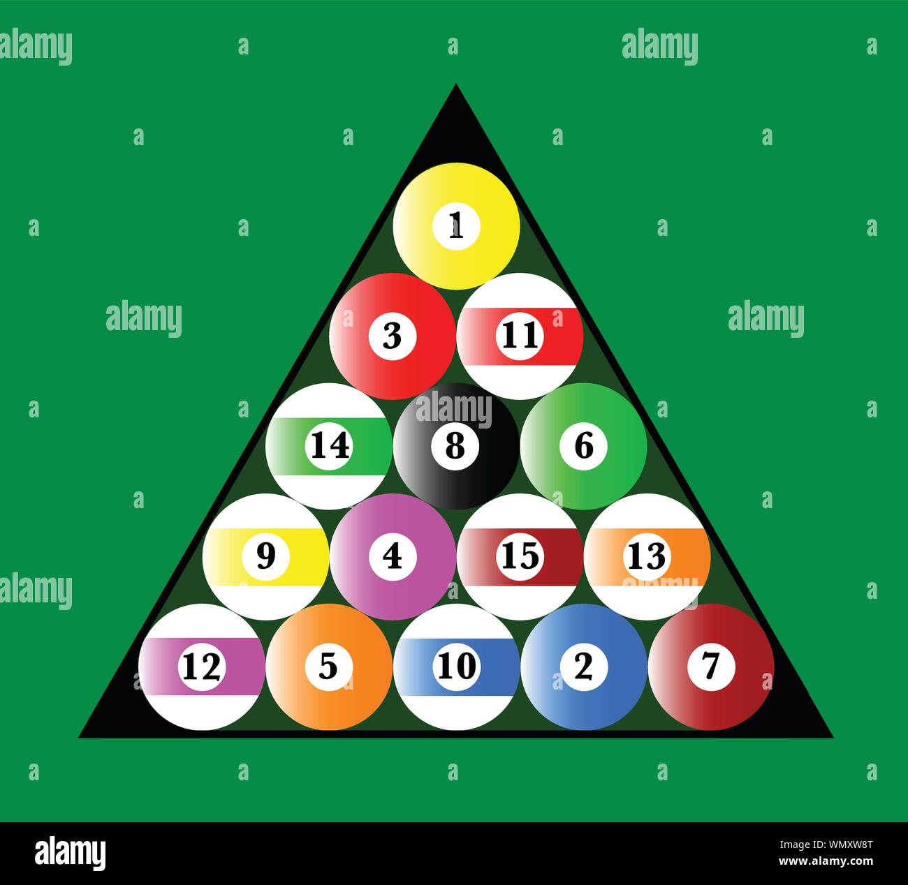 Pool Ball Rack Stock Vector Image & Art - Alamy
