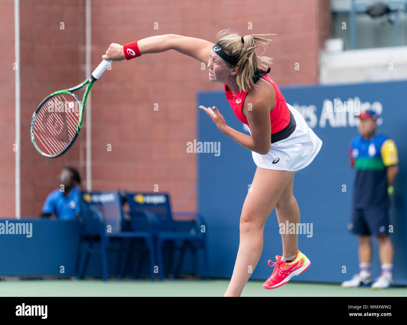 New York, NY - September 5, 2019: Alexa Noel (USA) in action during ...