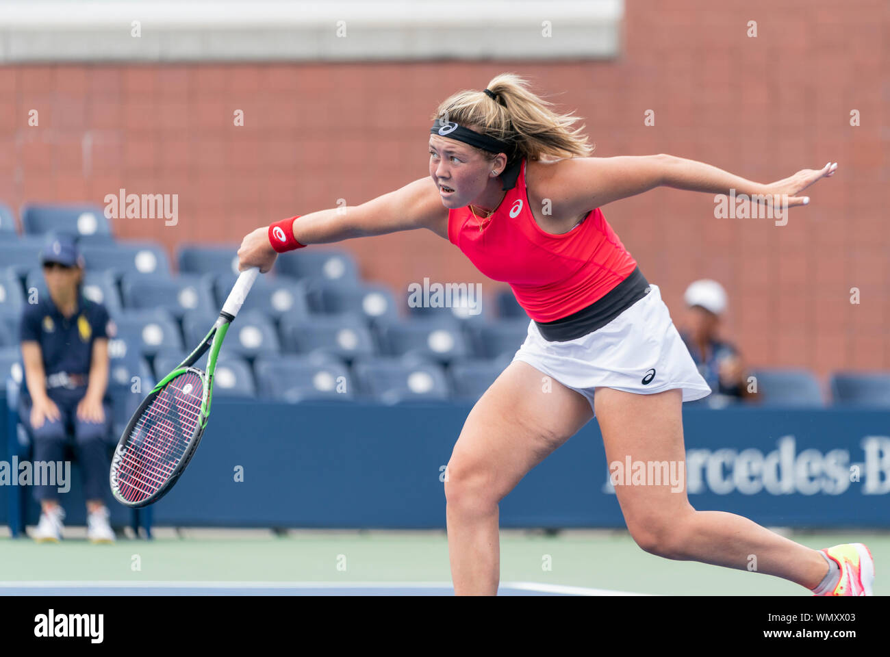 New York, NY - September 5, 2019: Alexa Noel (USA) in action during ...