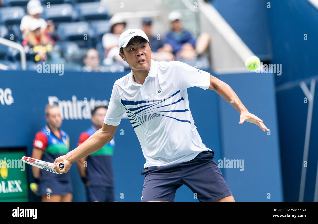 New York, NY - September 5, 2019: Brandon Nakashima (USA) in action ...