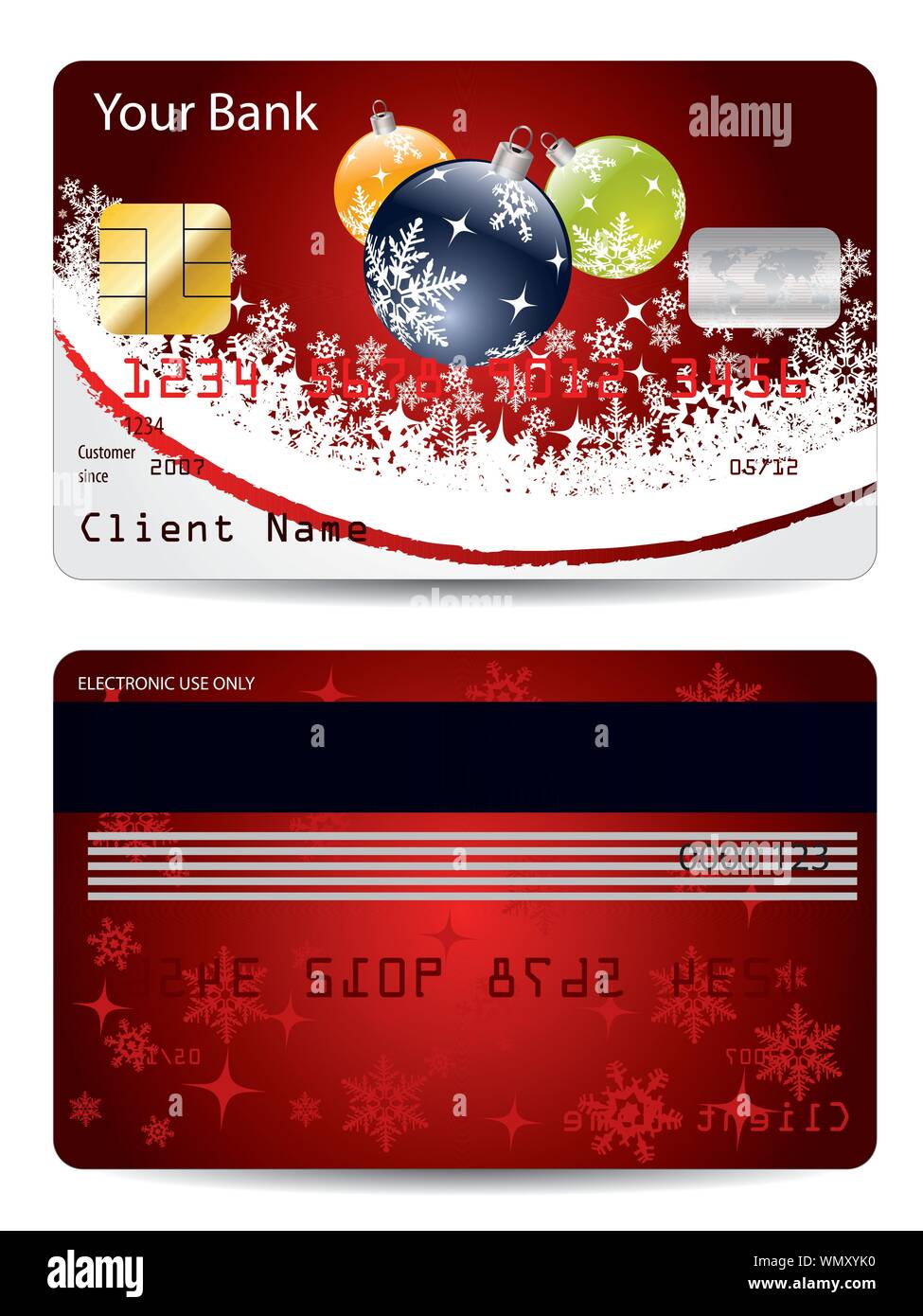 Christmas decorations credit card design Stock Vector Image & Art - Alamy