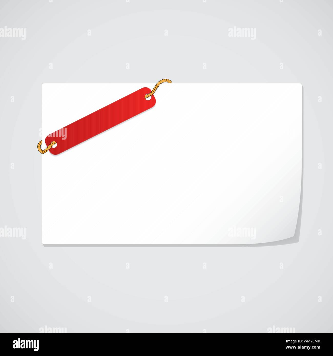 Red label hanged by rope Stock Vector Image & Art - Alamy