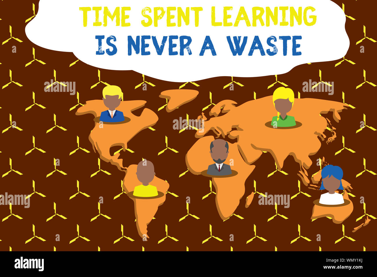 Writing note showing Time Spent Learning Is Never A Waste. Business ...