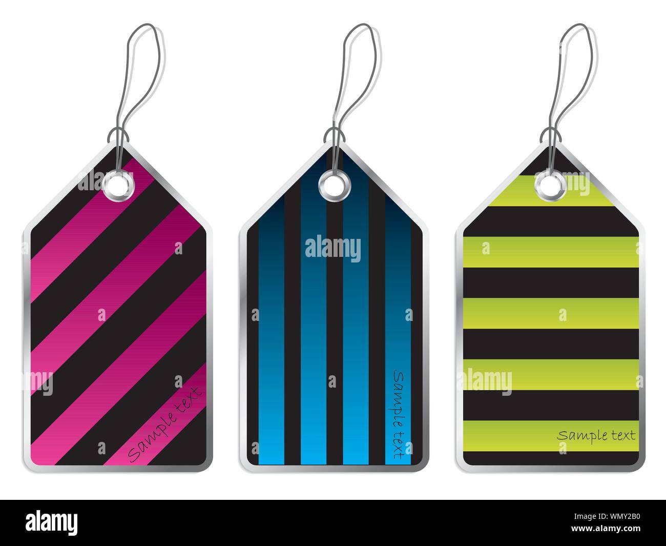 Striped color labels Stock Vector Image & Art - Alamy