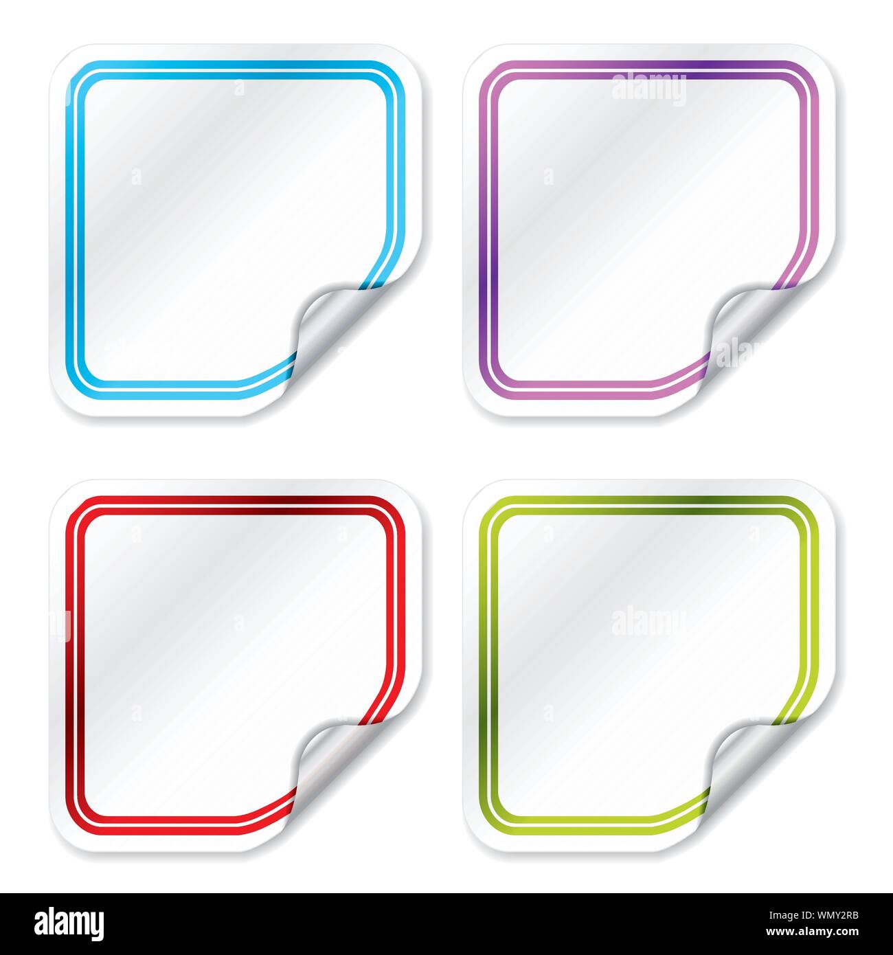 Blank color stickers 2 Stock Vector Image & Art - Alamy