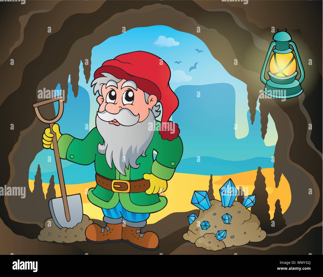 Stone mine fantasy Stock Vector Images - Alamy