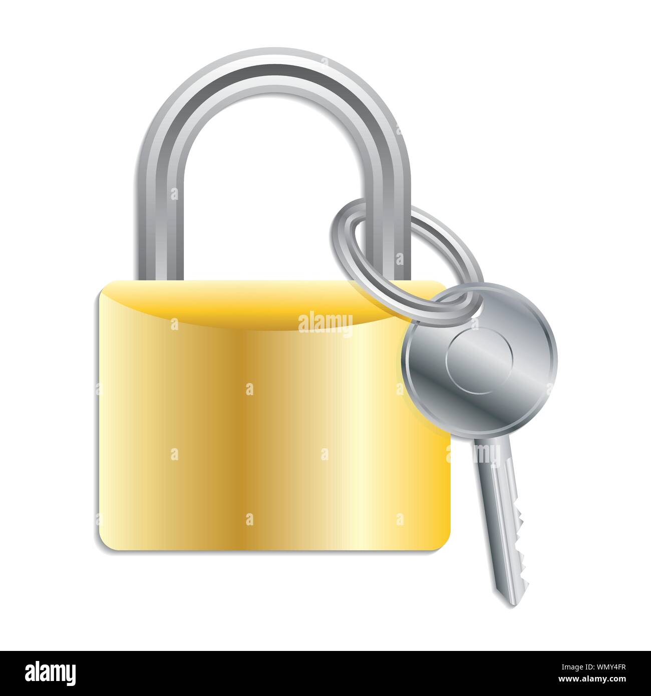 Padlock with key Stock Vector Image & Art - Alamy