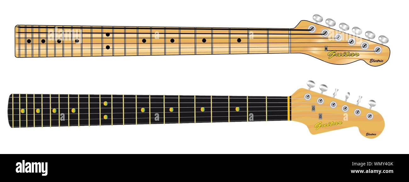 Single Coil Guitar Necks Stock Vector Image & Art - Alamy