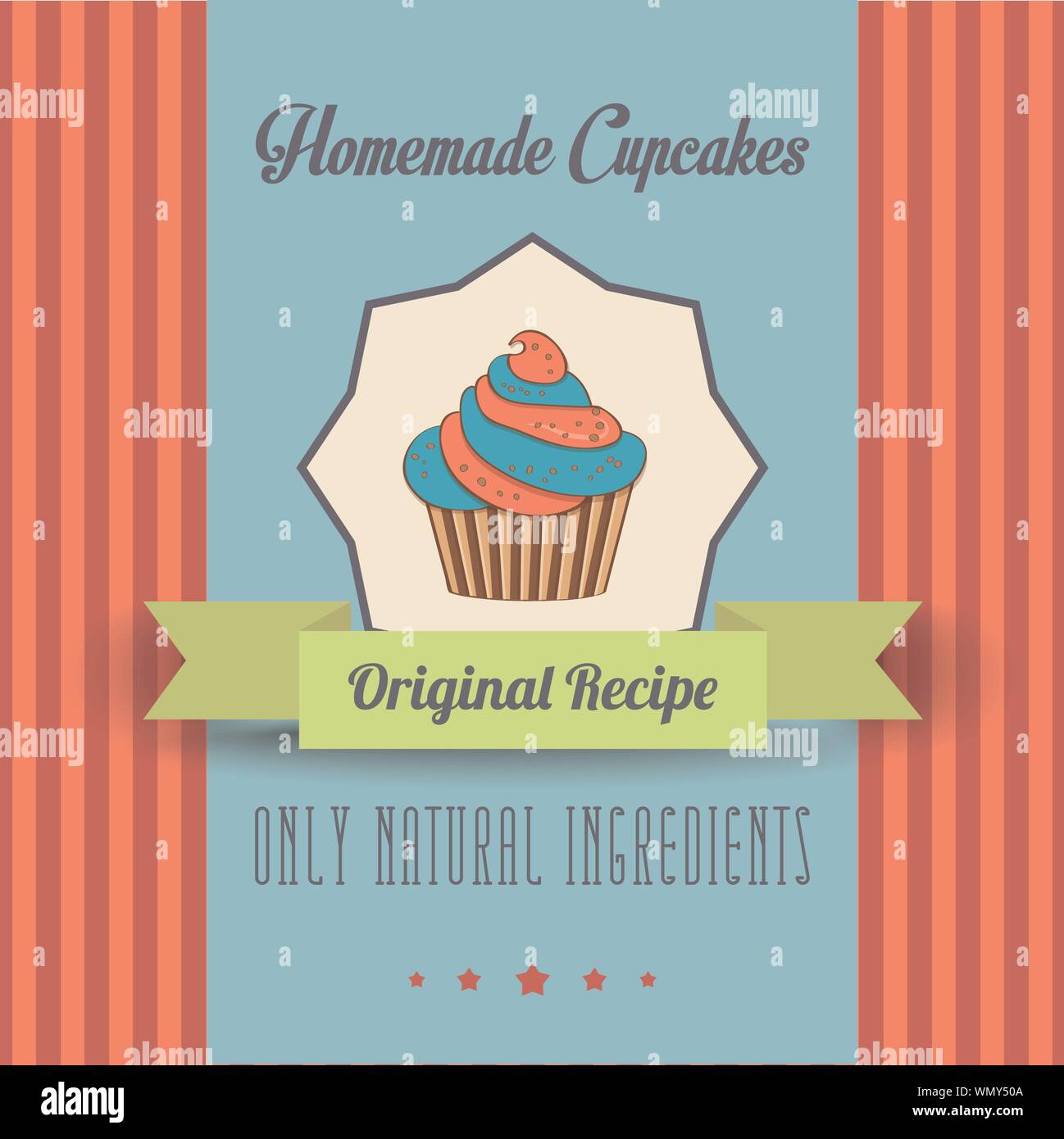 vintage homemade cupcakes poster Stock Vector Image & Art - Alamy