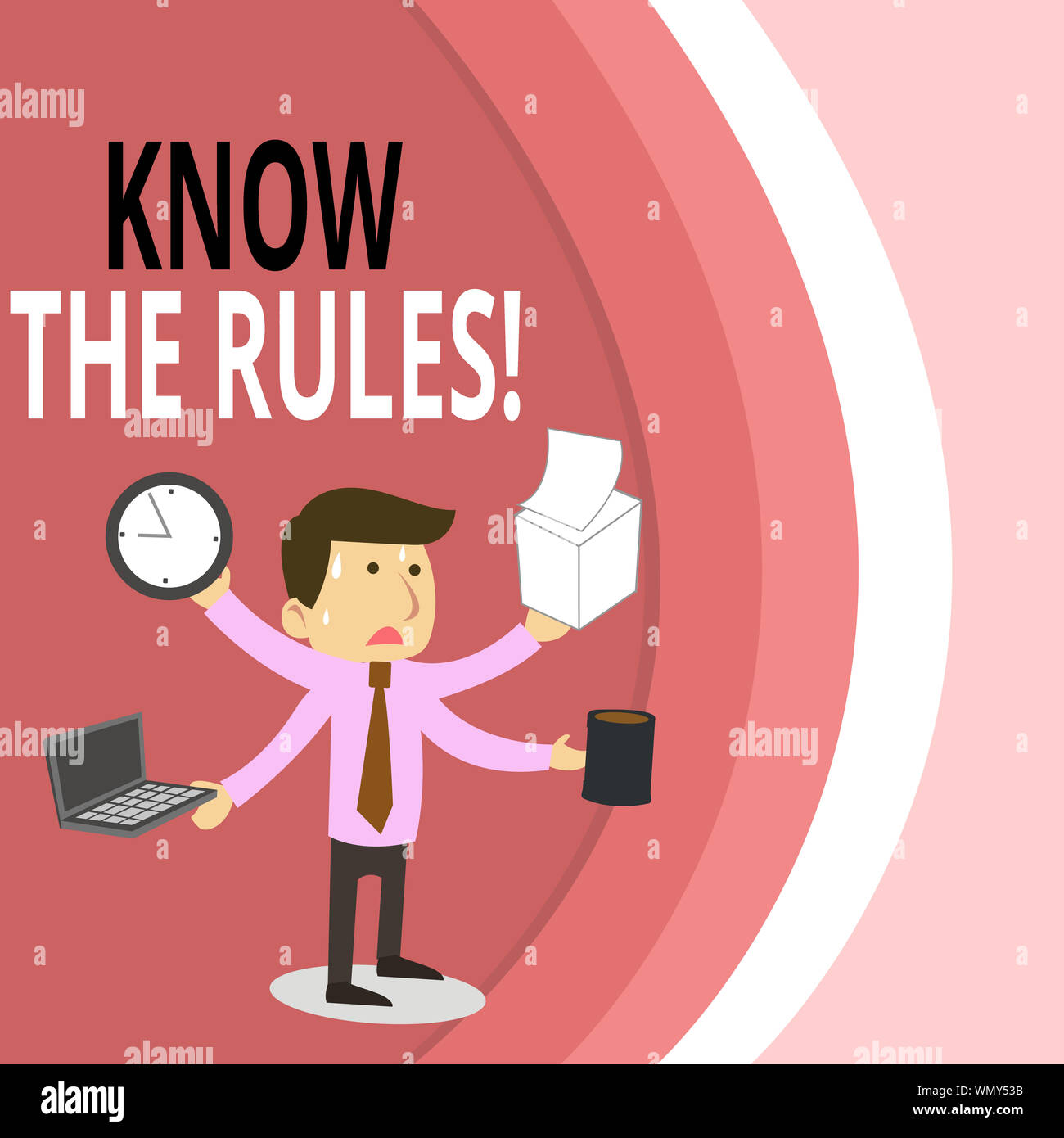Writing note showing Know The Rules. Business concept for set explicit ...