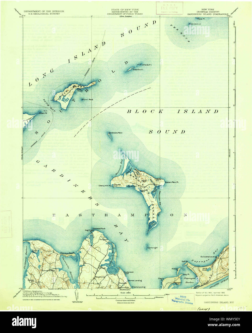 New York NY Gardiners Island 129474 1904 62500 Restoration Stock Photo ...