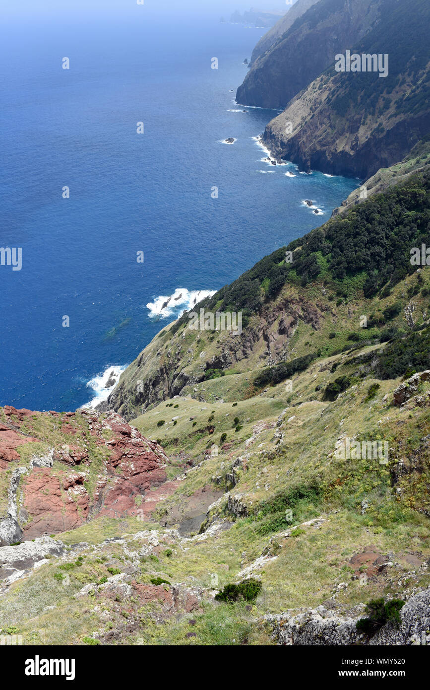 Spectacular north coastal walk towards Porto da Cruz in Madeira ...