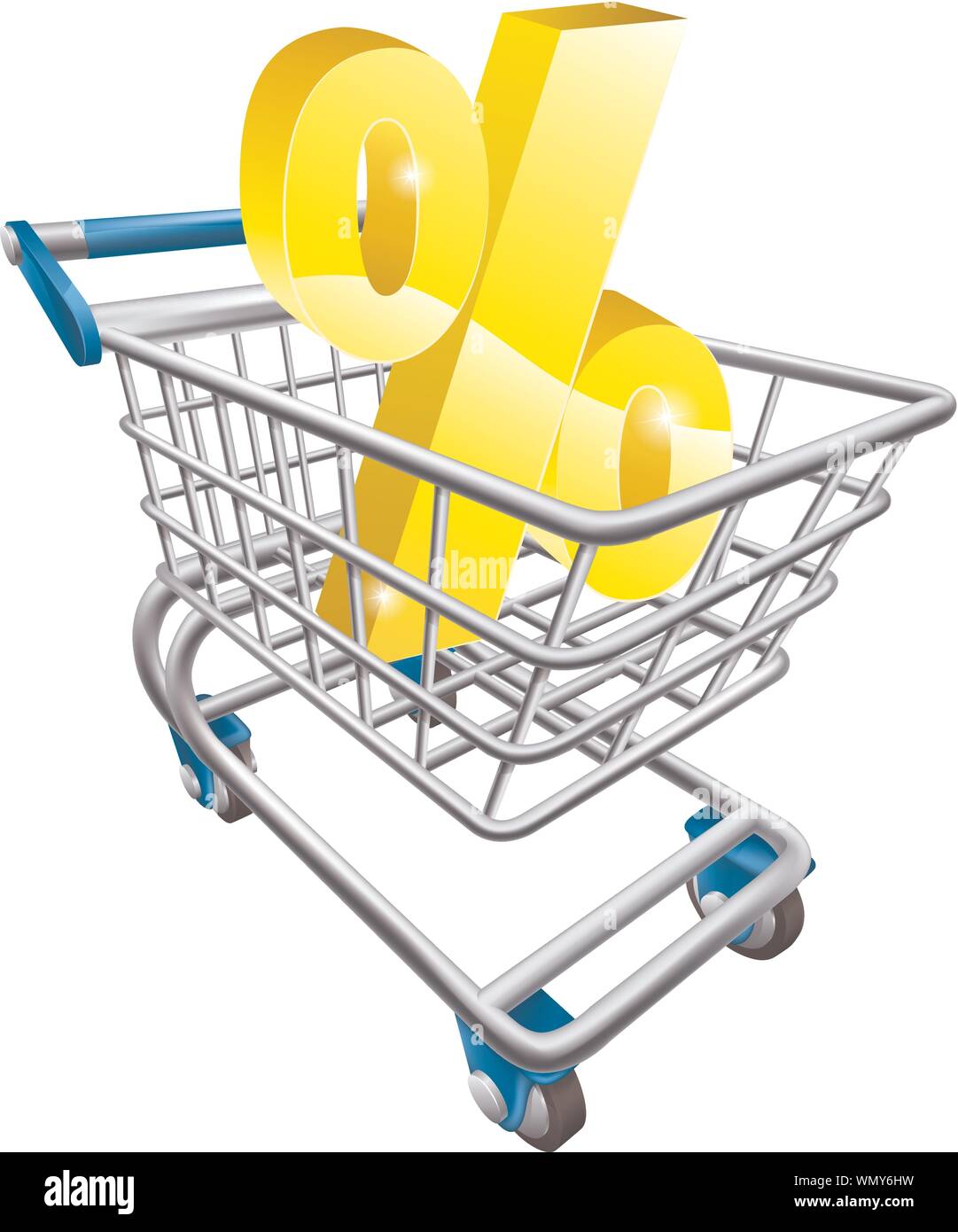 Shopping concept 3d gold icon Stock Vector Images - Alamy