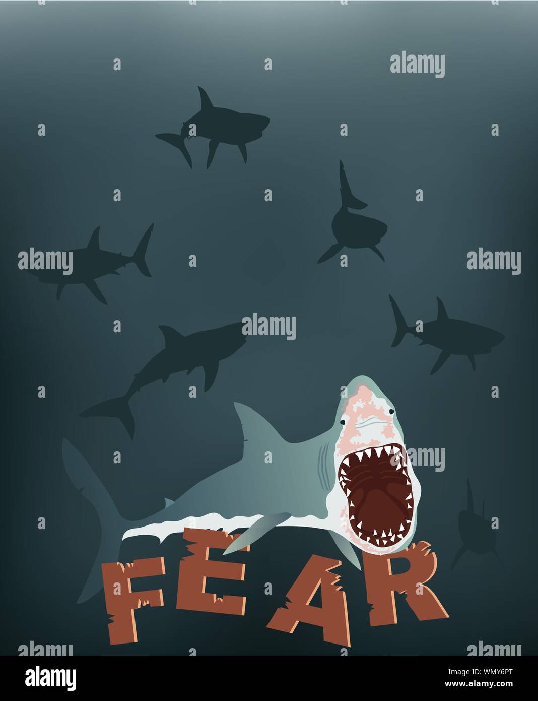 Great white shark jaws open mouth hi-res stock photography and images ...