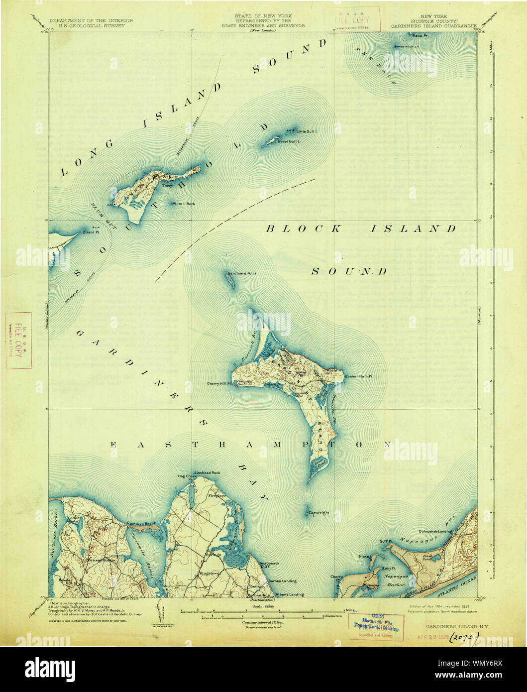 New York NY Gardiners Island 139569 1904 62500 Restoration Stock Photo ...