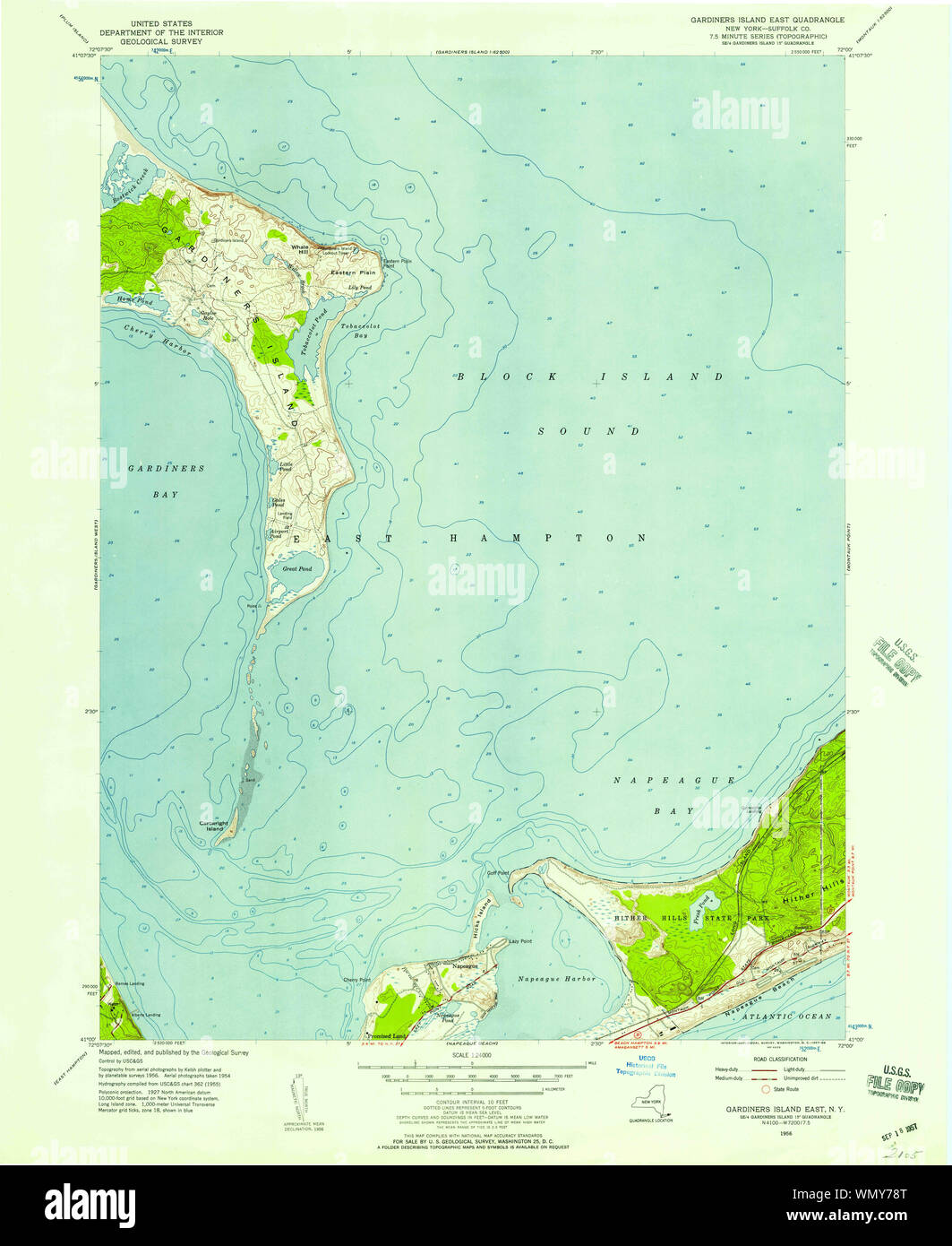 New York NY Gardiners Island East 129466 1956 24000 Restoration Stock ...