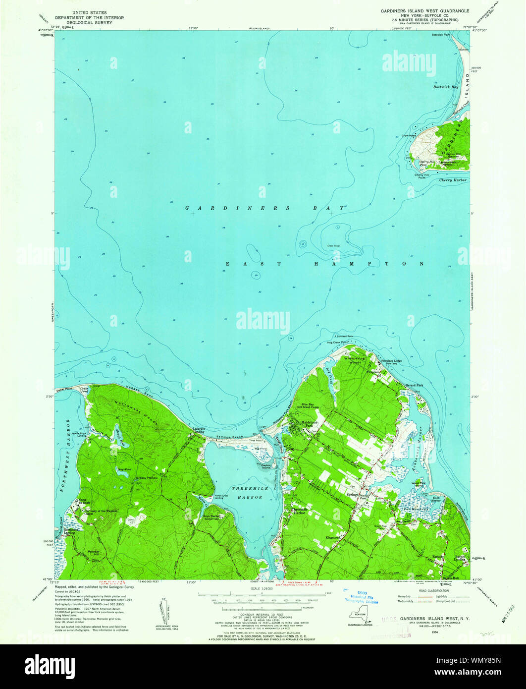 Gardiners island map hi-res stock photography and images - Alamy