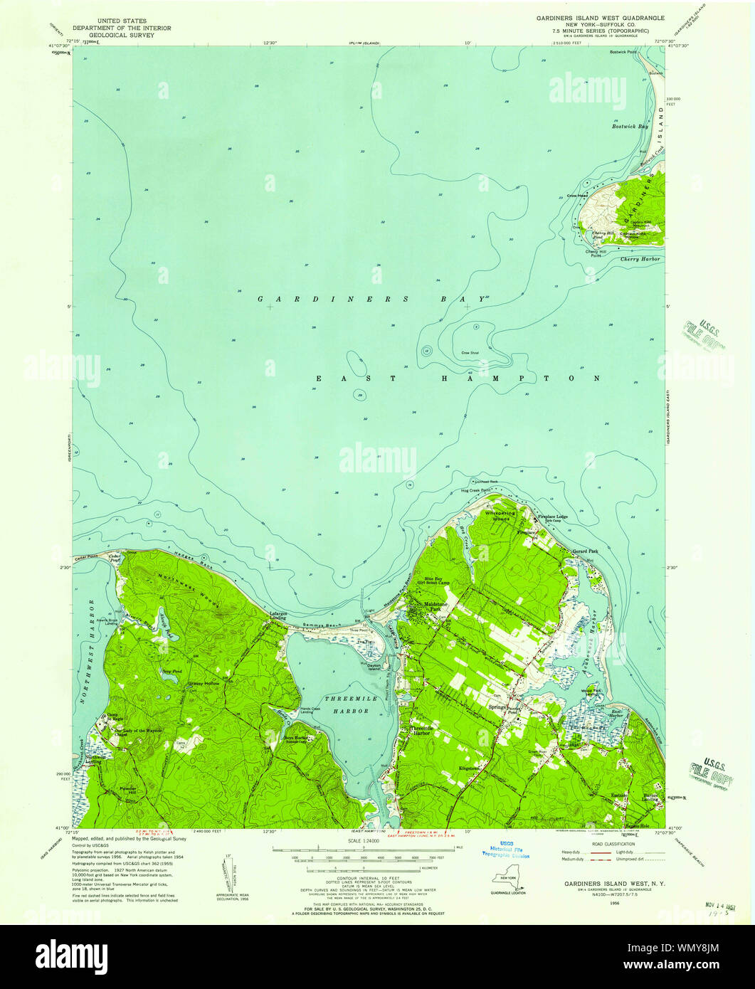 New York NY Gardiners Island West 129472 1956 24000 Restoration Stock ...