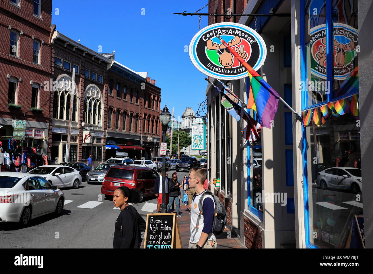 Fore Street.Old Port.Portland.Maine.USA Stock Photo - Alamy