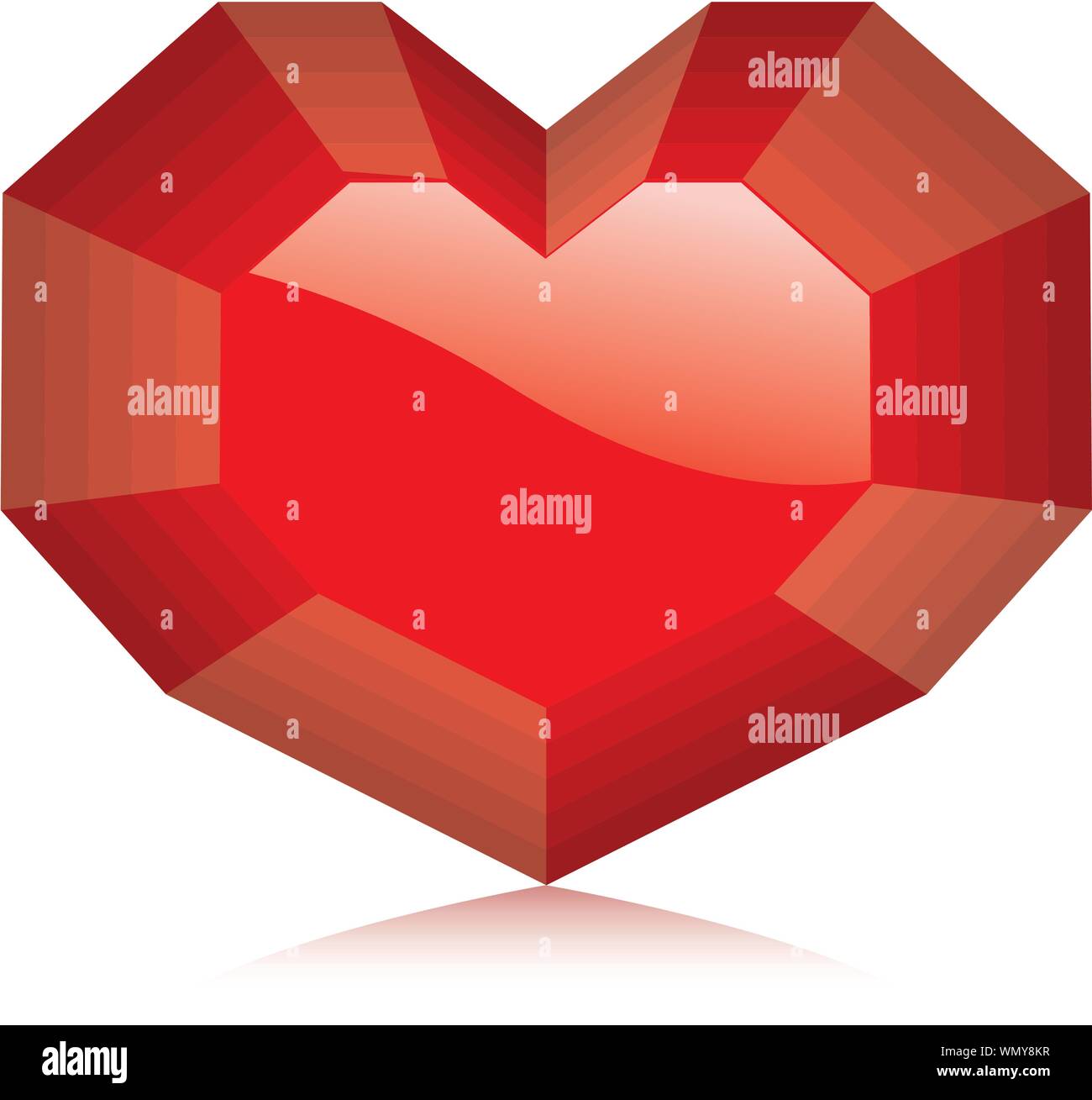 Diamond Heart. Vector Illustration Stock Vector Image & Art - Alamy