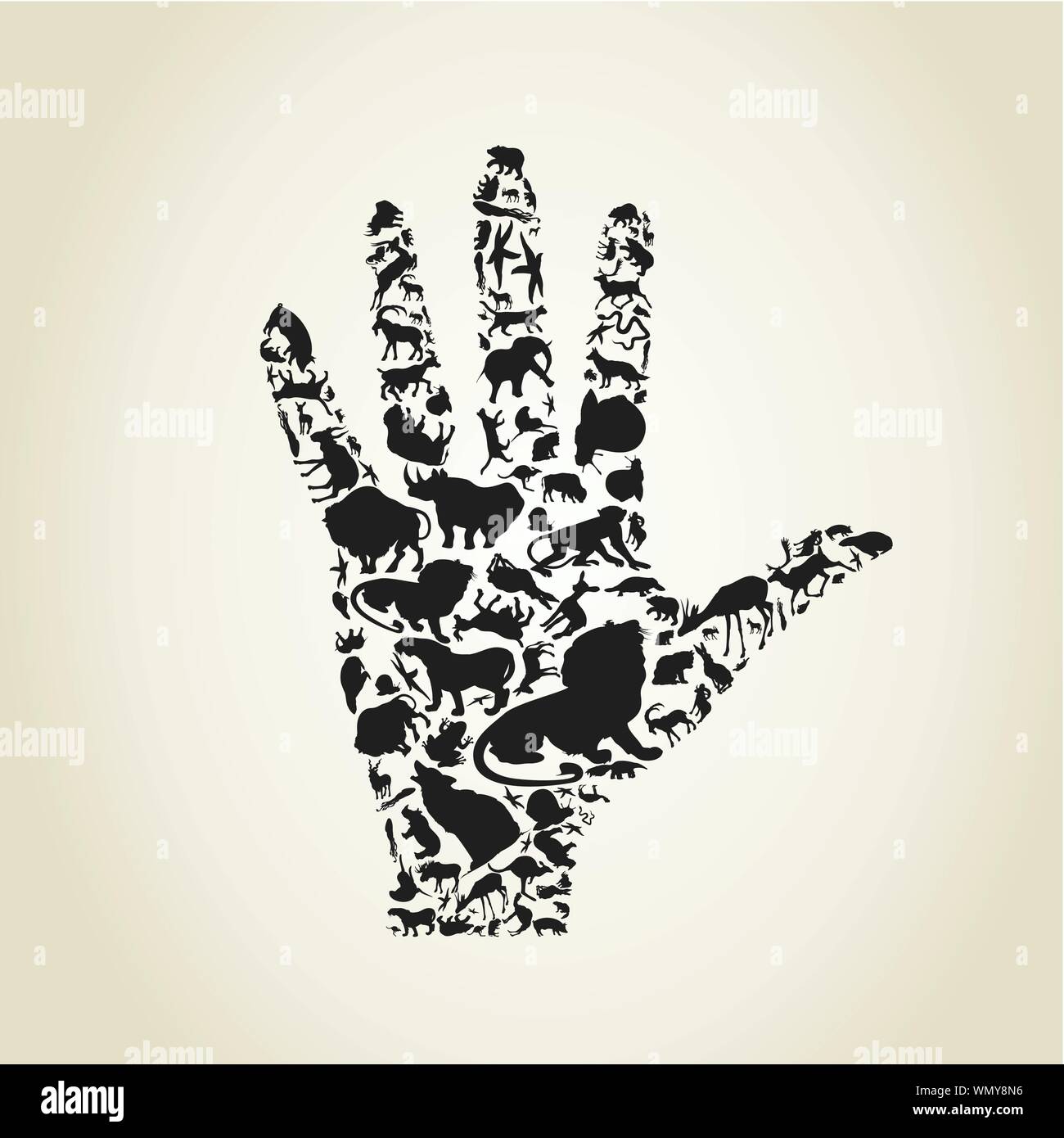 Hand an animal Stock Vector Image & Art - Alamy