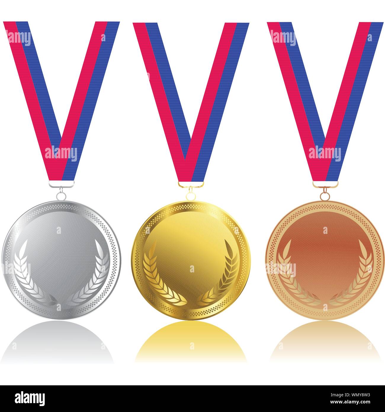 Two medals Stock Vector Images - Alamy