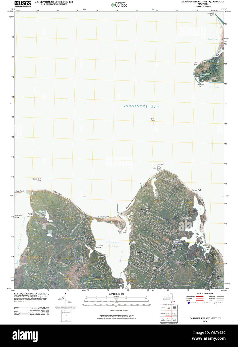 Gardiners island map hi-res stock photography and images - Alamy