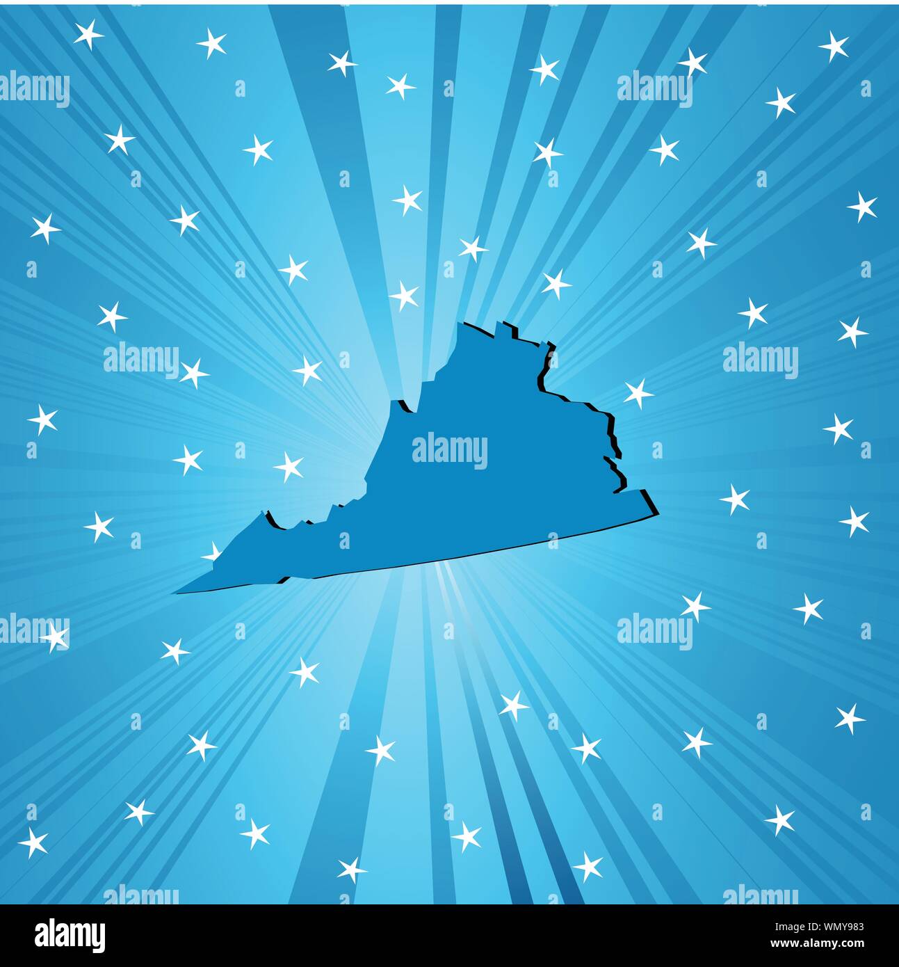 Virginia map hi-res stock photography and images - Alamy