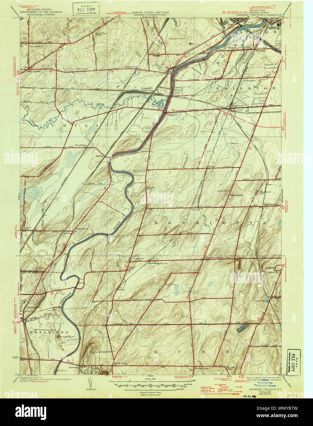 New York NY Genesee Junction 129480 1935 24000 Restoration Stock Photo ...