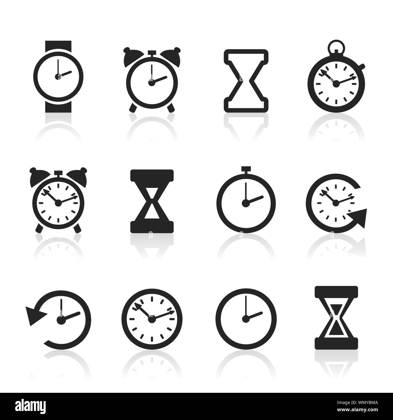 Hours an icon2 Stock Vector Image & Art - Alamy