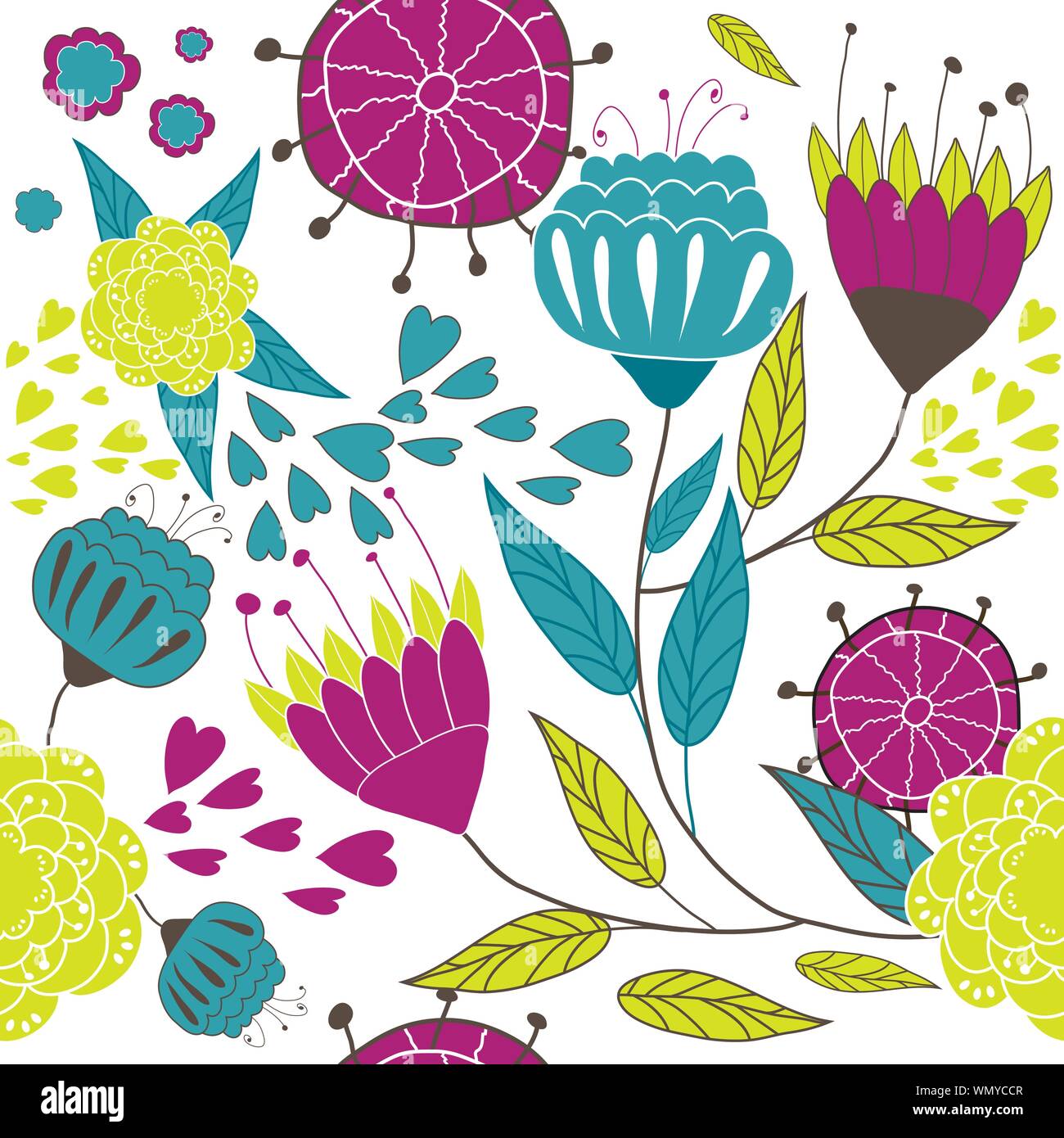 Lovely Spring Design with Flowers. Vector Illustration Stock Vector ...