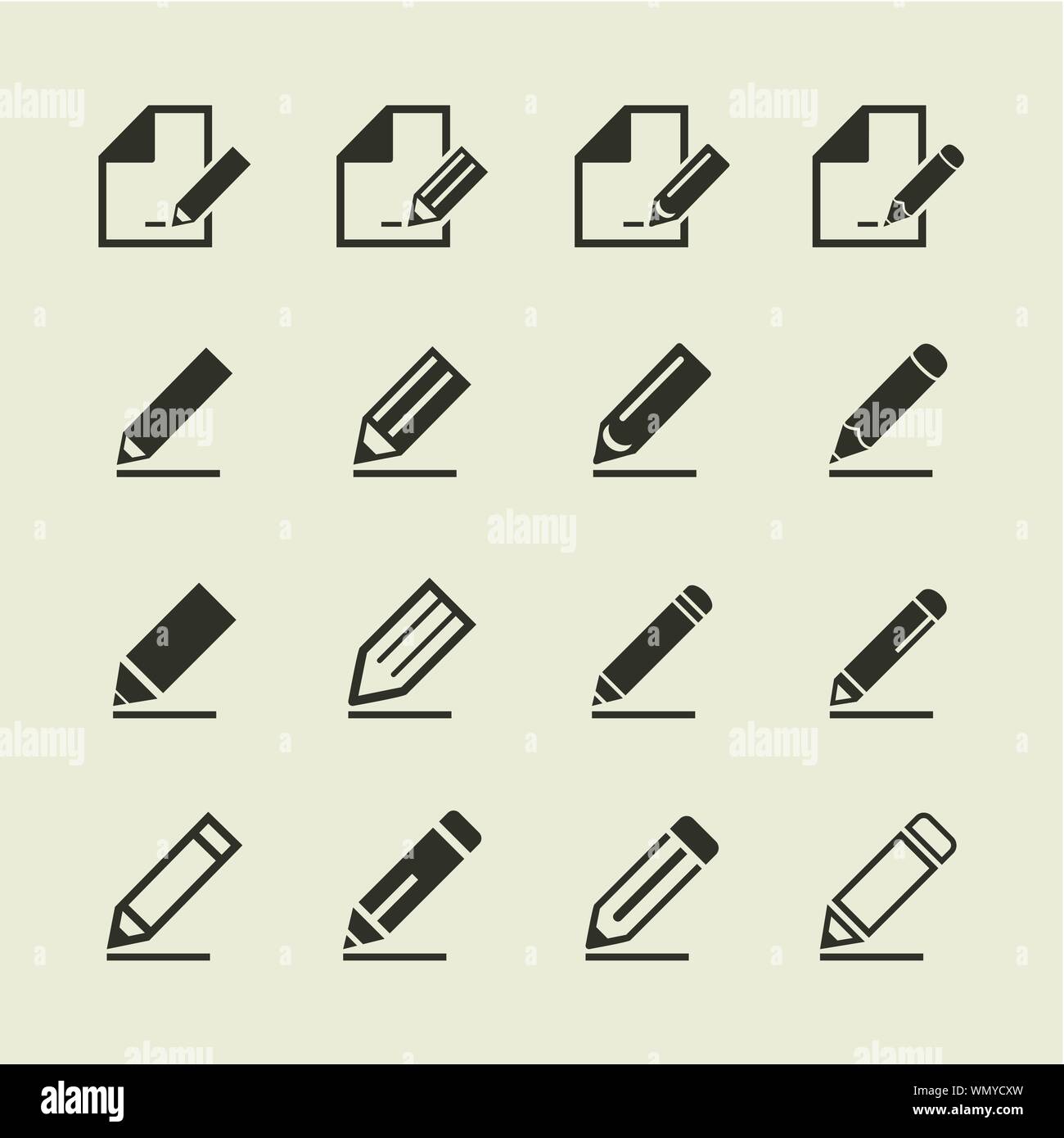 Pencil an icon Stock Vector Image & Art - Alamy