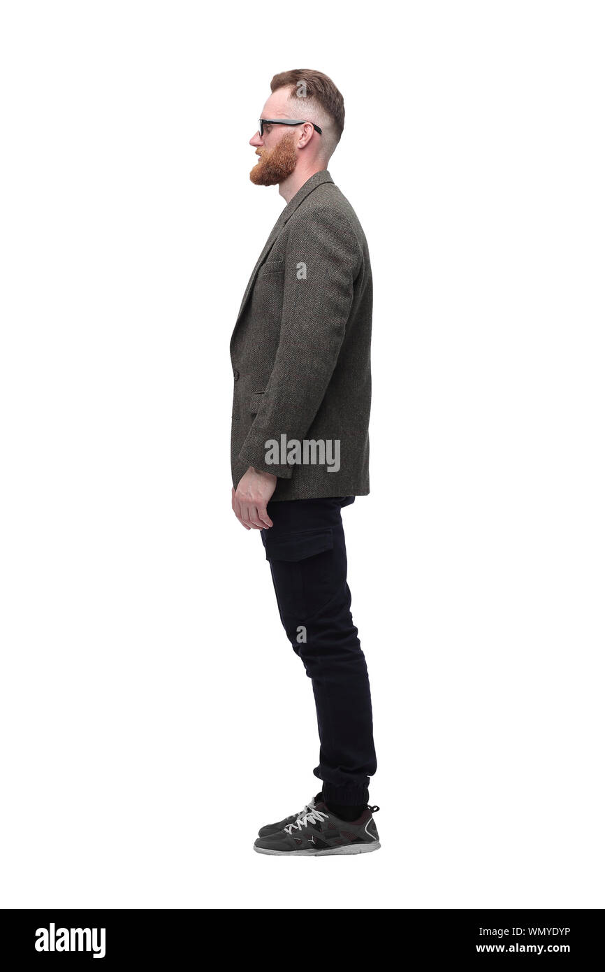 business man stepping forward . isolated on white Stock Photo - Alamy