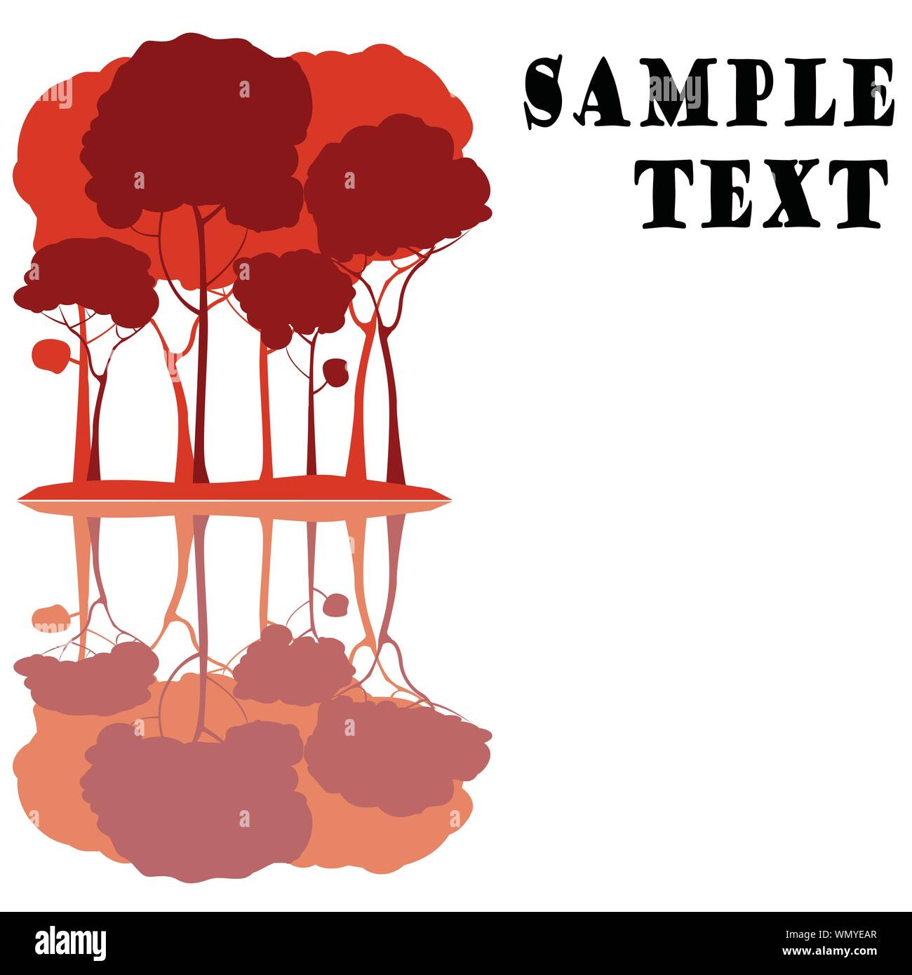 Red timber trees Stock Vector Images - Alamy