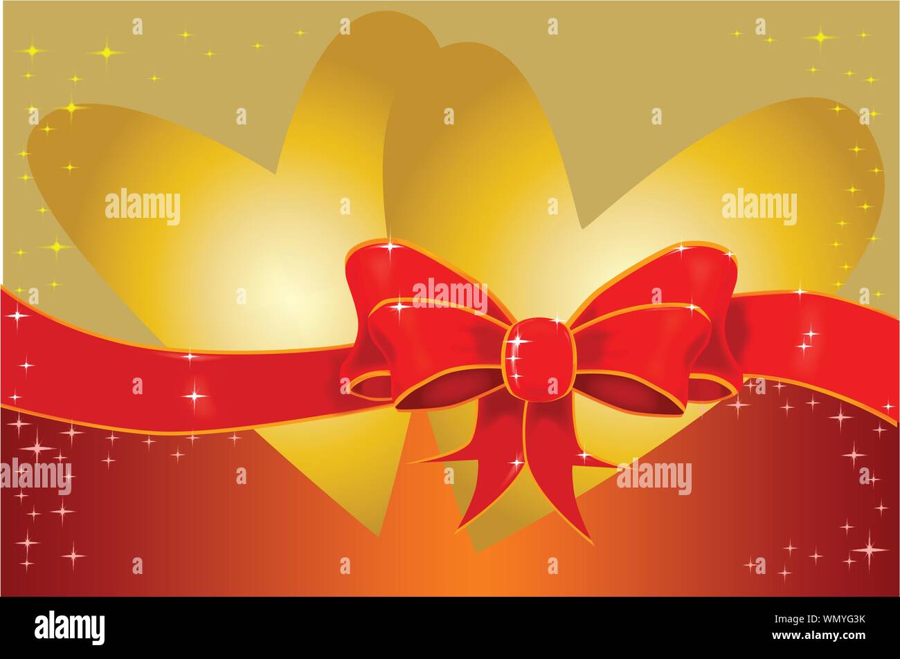 Hearts and Bow Stock Vector Image & Art - Alamy