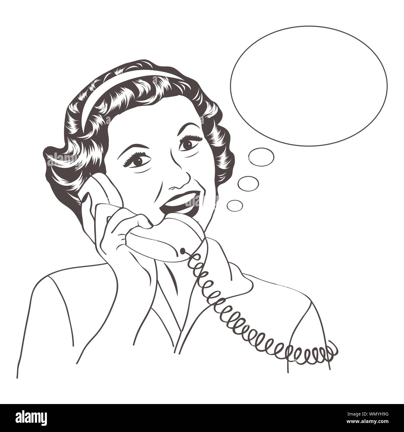 Cartoon girl talking comic Cut Out Stock Images & Pictures - Alamy