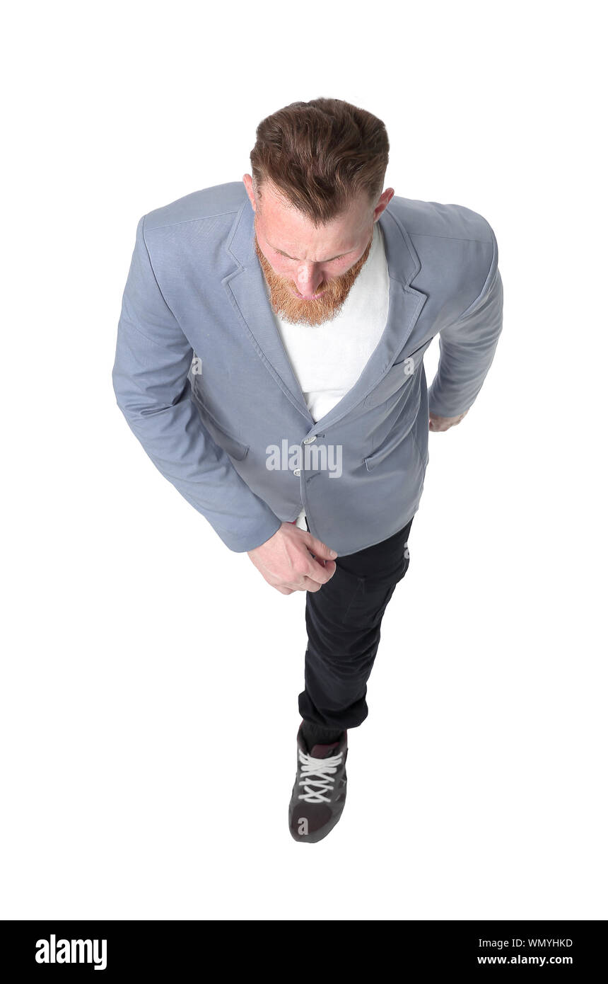 top view. successful business man stepping forward Stock Photo - Alamy