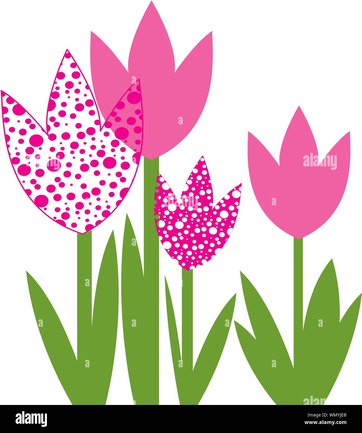 Pink flowers. Vector Illustration Stock Vector Image & Art - Alamy