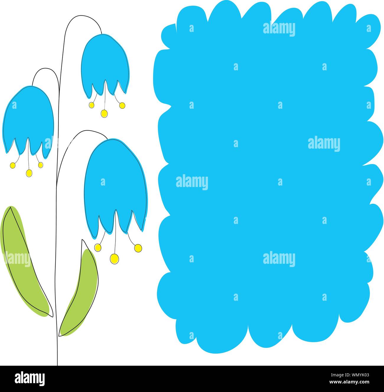 Background with color flowers. Vector Illustration Stock Vector Image ...