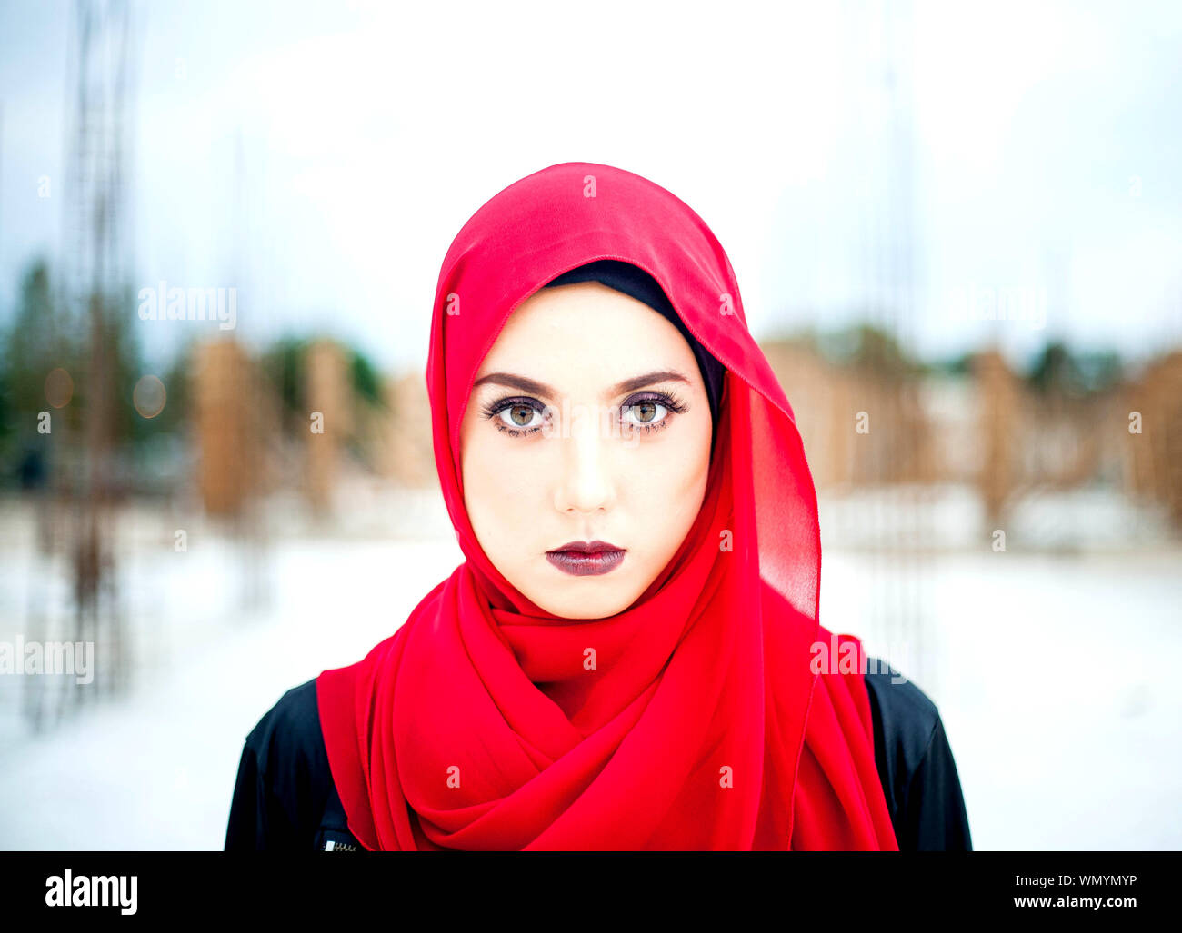 Young woman wearing headscarf hi-res stock photography and images - Alamy