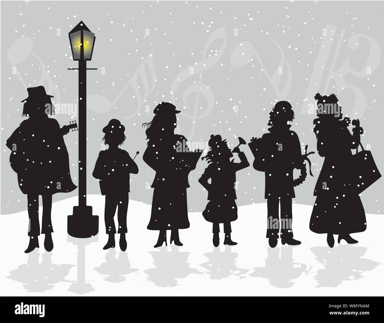Carolers singing hi-res stock photography and images - Alamy