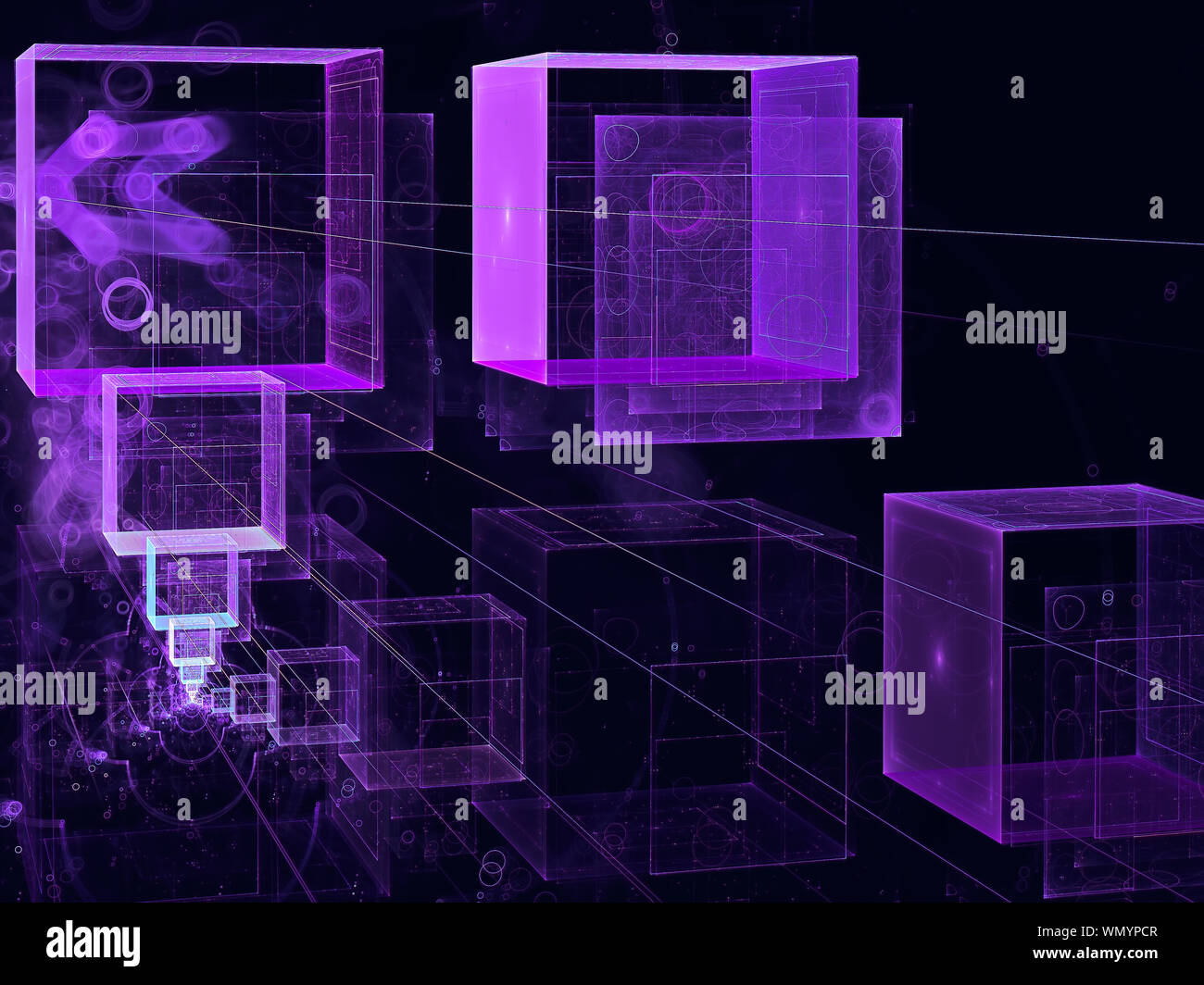Cyberspace sci fi technology flying hi-res stock photography and images ...