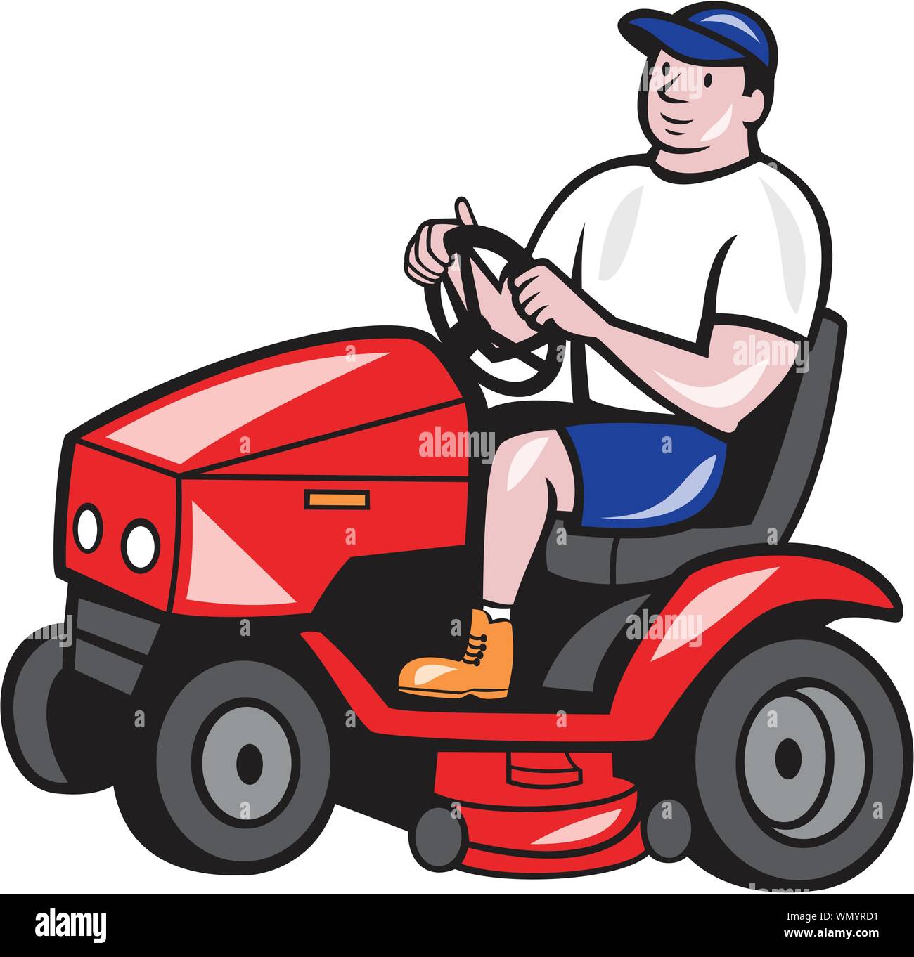 Mower cartoon hi-res stock photography and images - Alamy