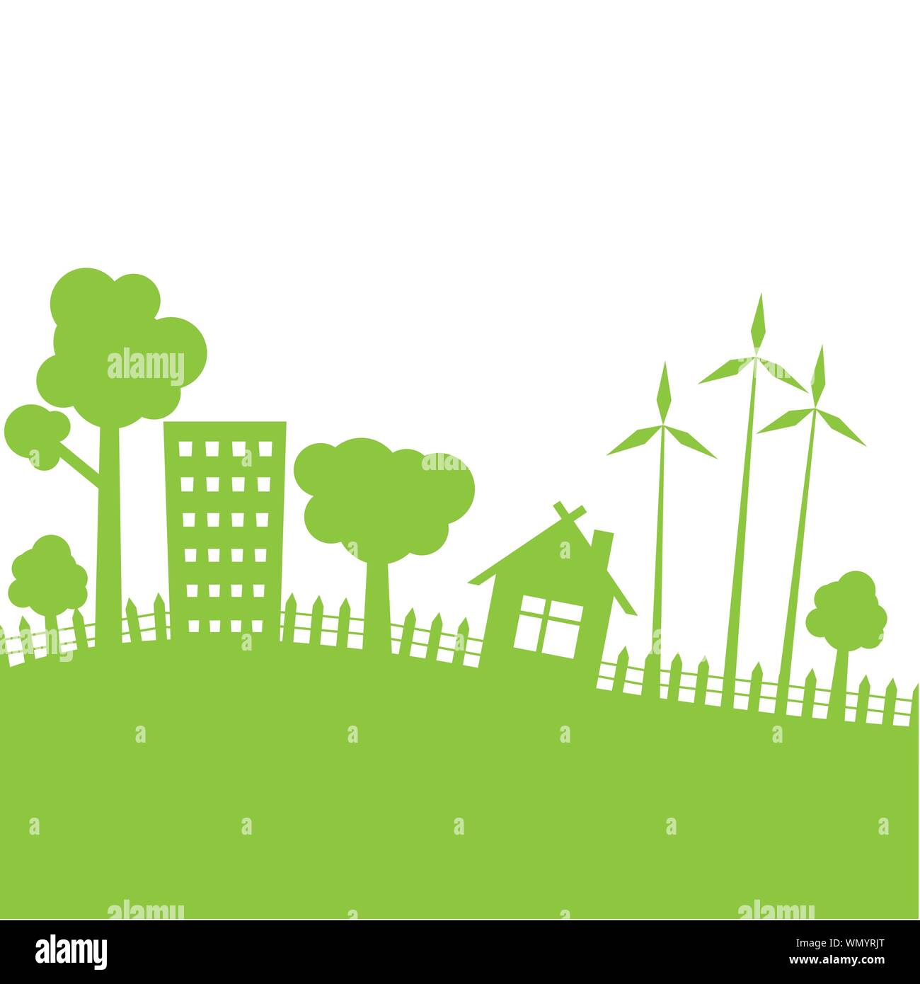 Green city. Vector illustration Stock Vector Image & Art - Alamy